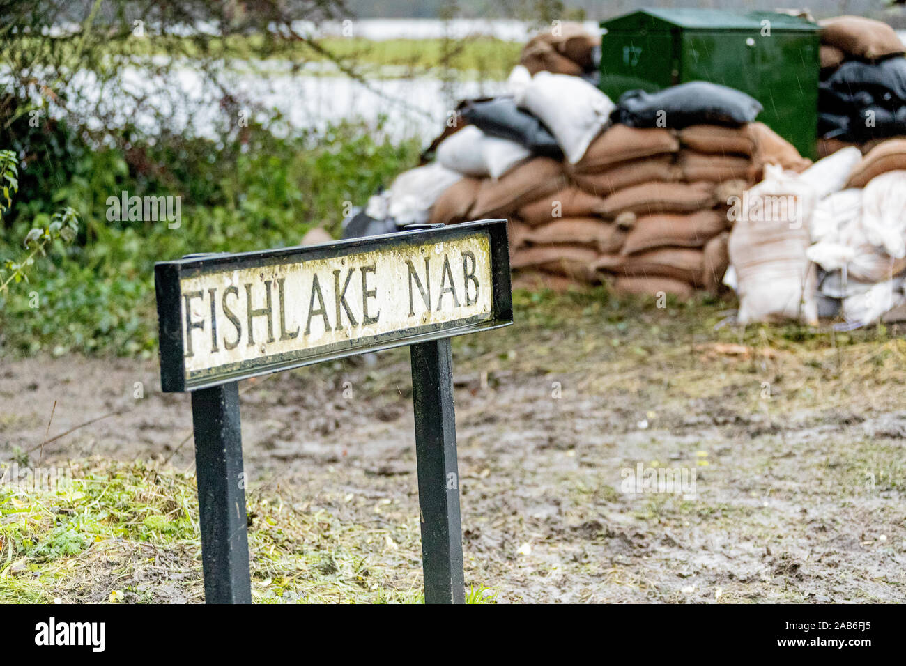 The outskirts of flood hit village of Fishlake near Doncaster South ...