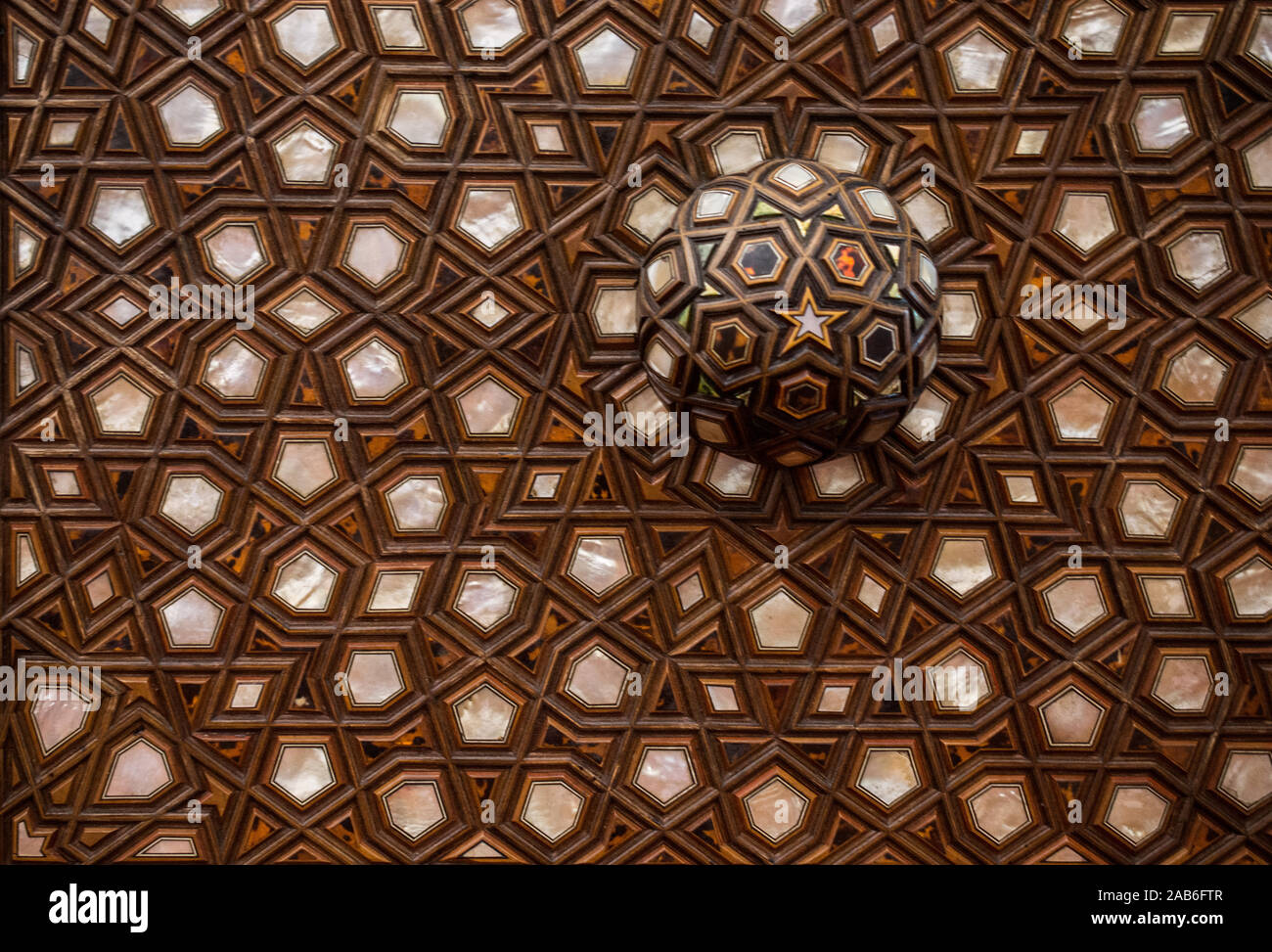 Ottoman Turkish art example of Mother of Pearl inlays Stock Photo - Alamy