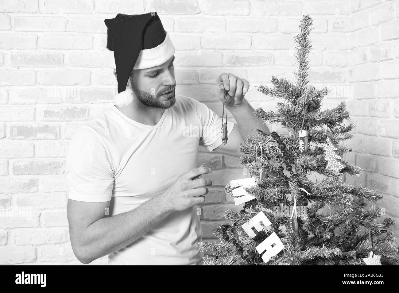 Santa gingerbread man Black and White Stock Photos & Images - Alamy