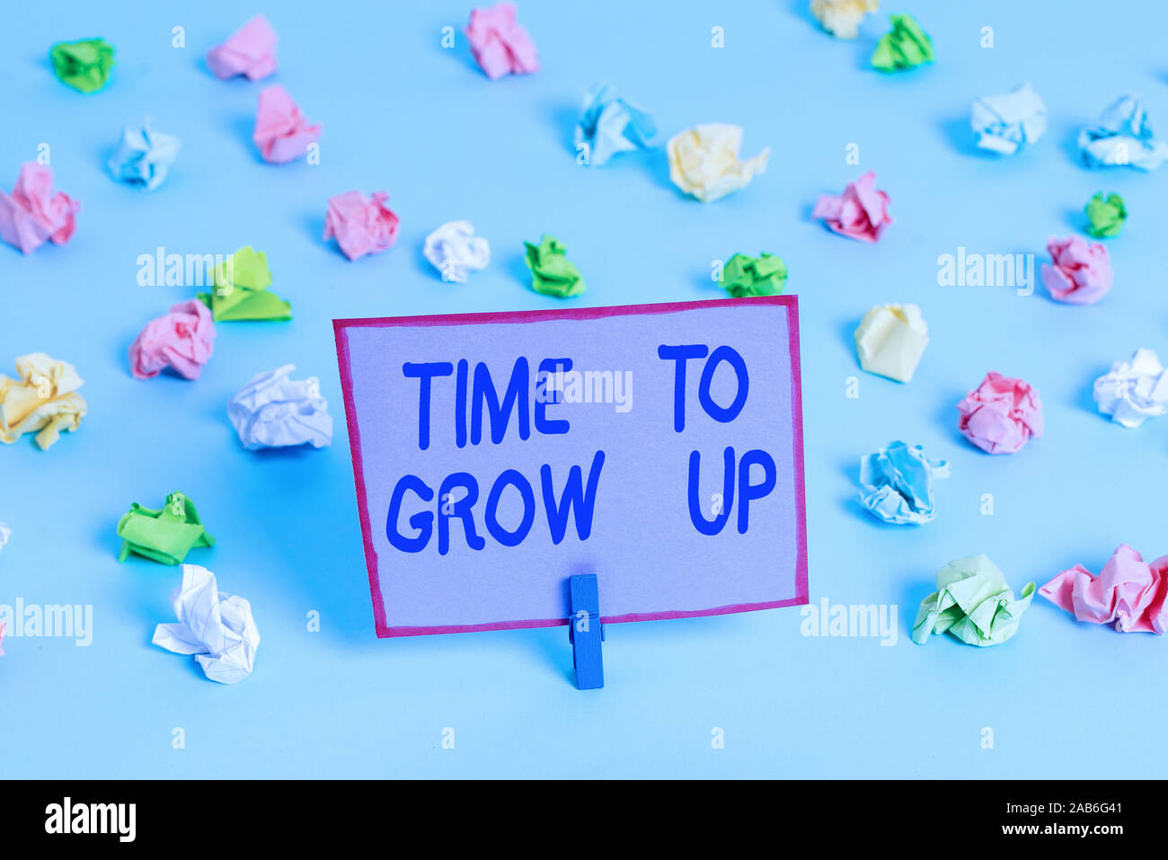 Conceptual hand writing showing Time To Grow Up. Concept meaning ...