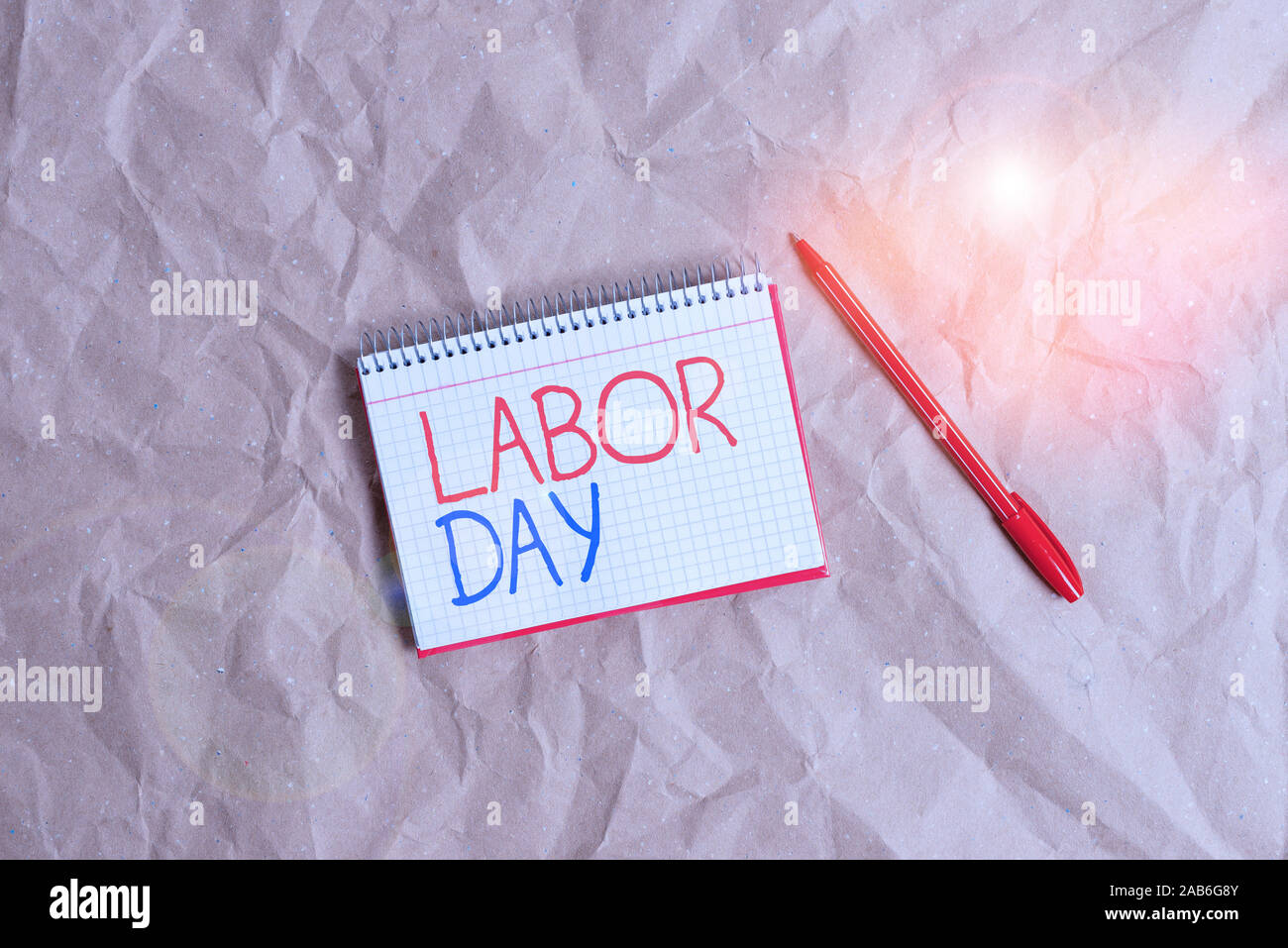 Writing note showing Labor Day. Business concept for an annual holiday ...