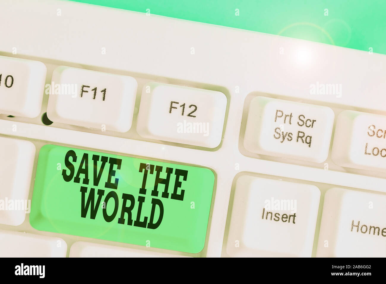 Conceptual hand writing showing Save The World. Concept meaning Protect ...