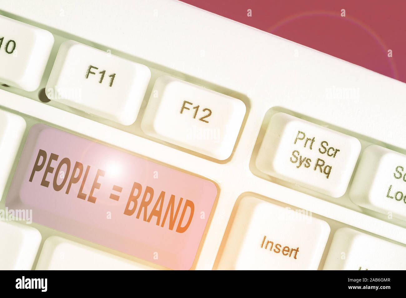 Writing note showing People Brand. Business concept for Personal ...