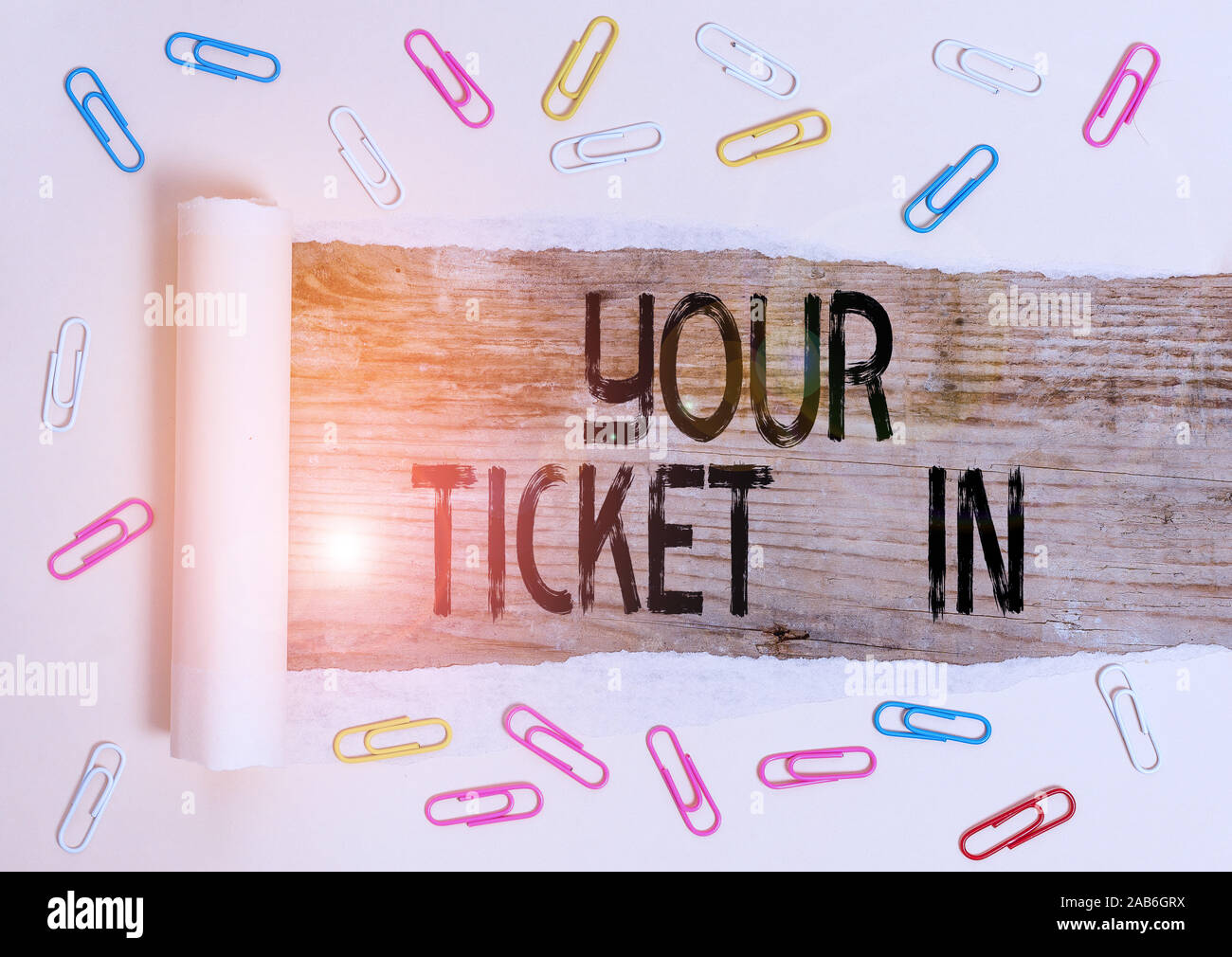 Conceptual hand writing showing Your Ticket In. Concept meaning piece ...