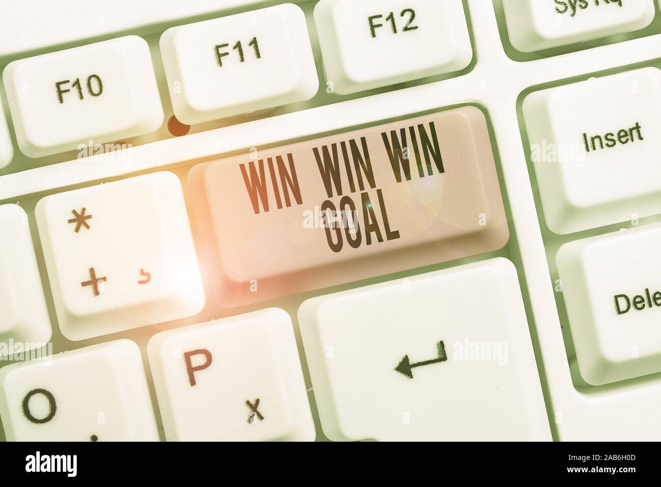 Writing note showing Win Win Win Goal. Business concept for Approach ...