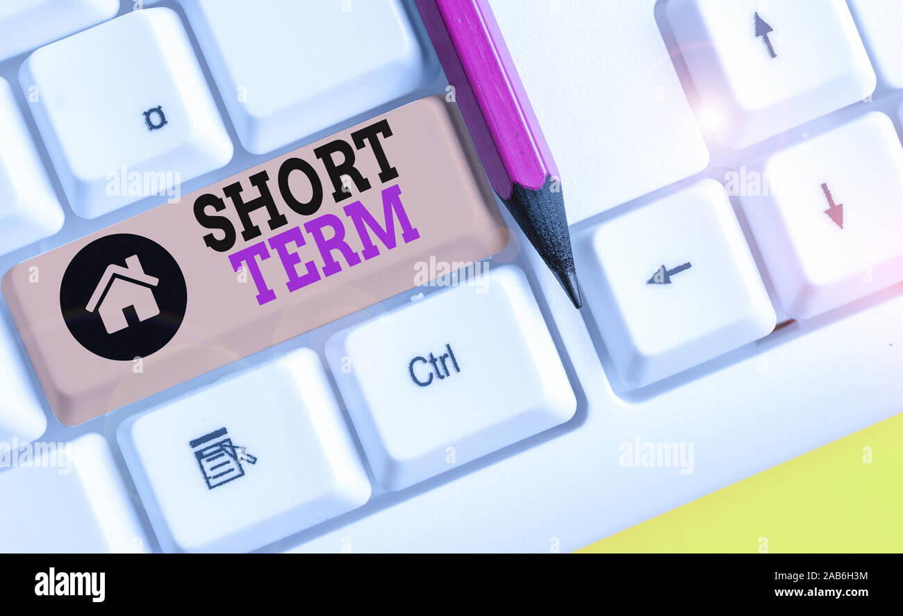 Handwriting text writing Short Term. Conceptual photo occurring over or ...