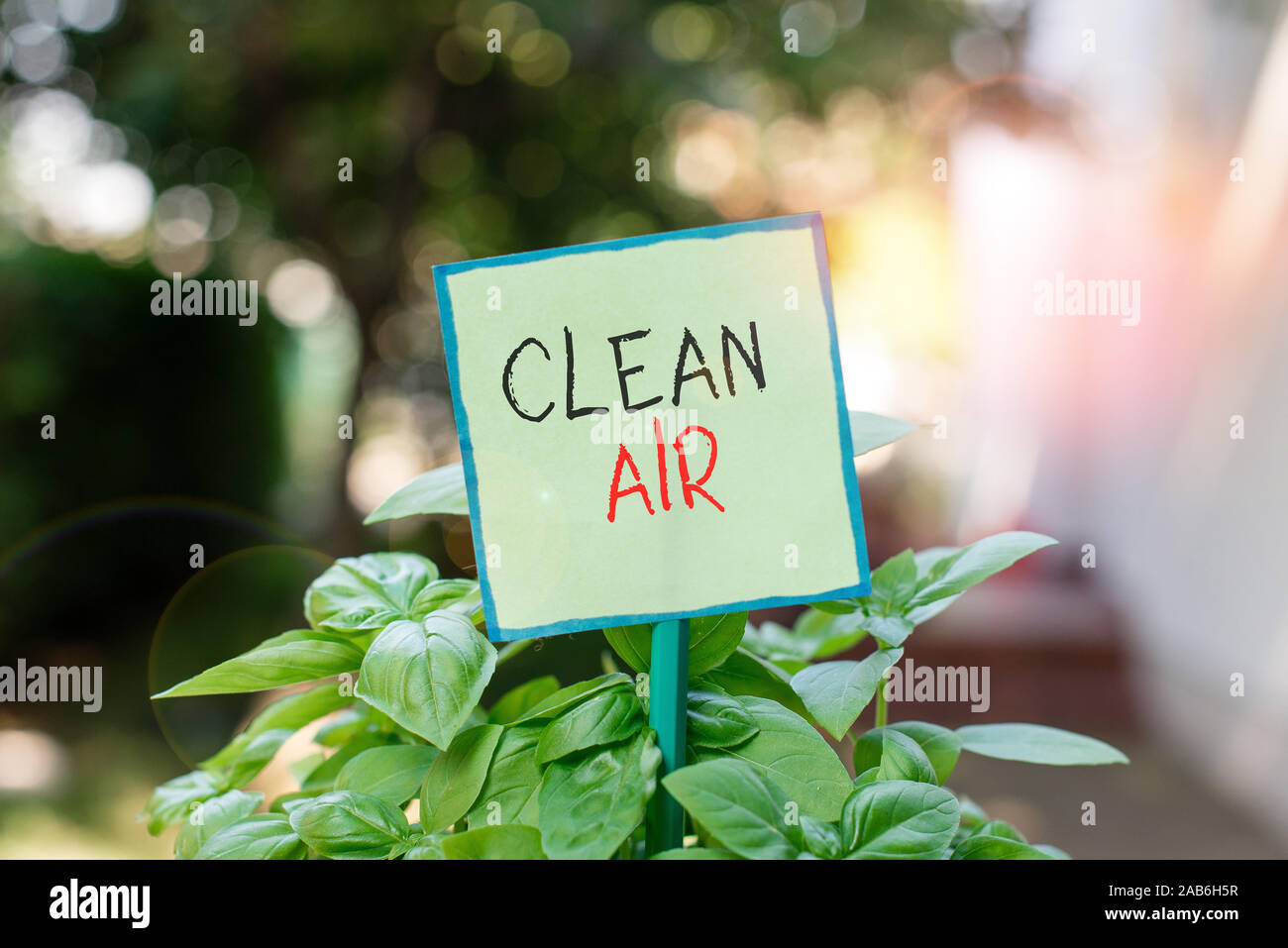 Conceptual hand writing showing Clean Air. Concept meaning air that has ...