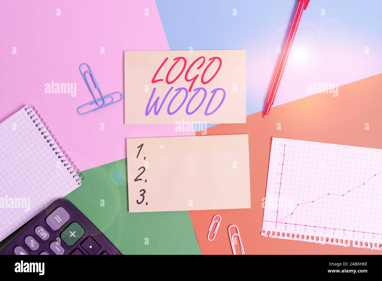 Conceptual hand writing showing Logo Wood. Concept meaning Recognizable ...