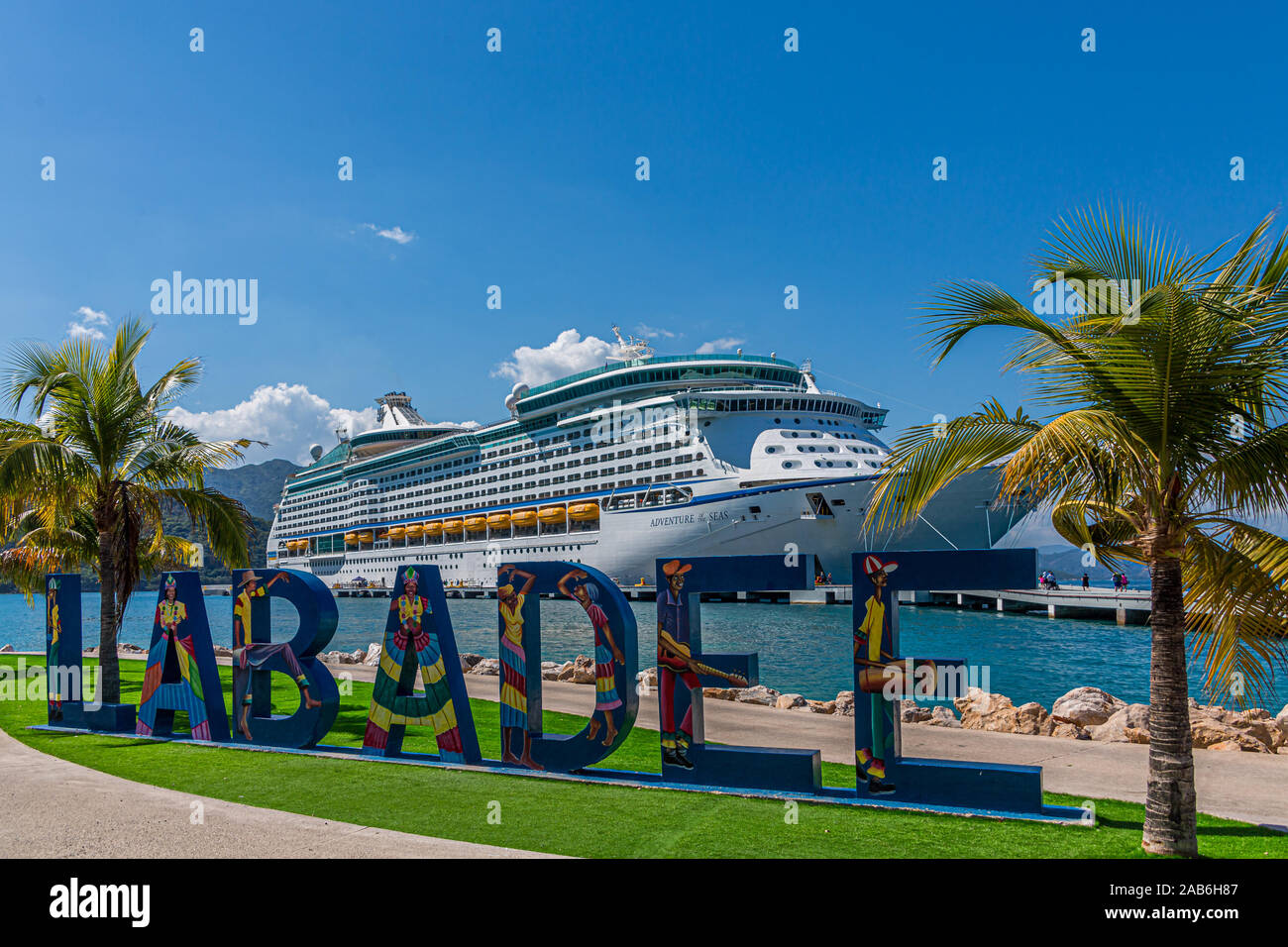 LABADEE, HAITI - February 4,, 2019: Labadee is a port located on the ...