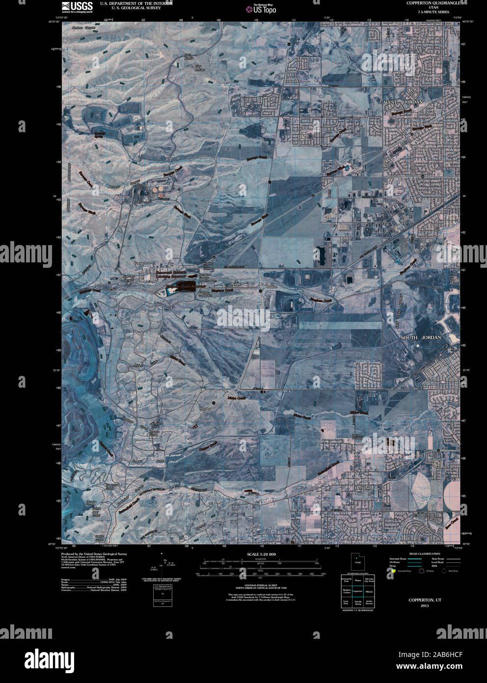 UT Copperton 20110316 TM Inverted Restoration Stock Photo - Alamy