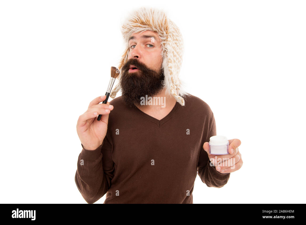 Natural brush. Stylist career. Freak visagiste. Applying makeup face ...