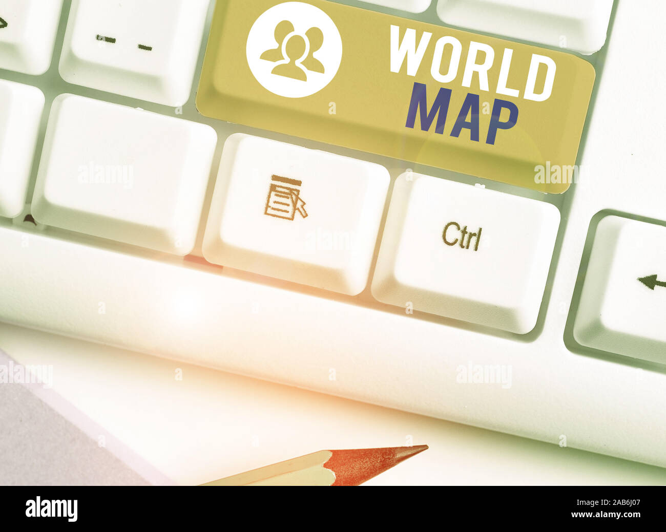 Writing note showing World Map. Business concept for a diagrammatic ...