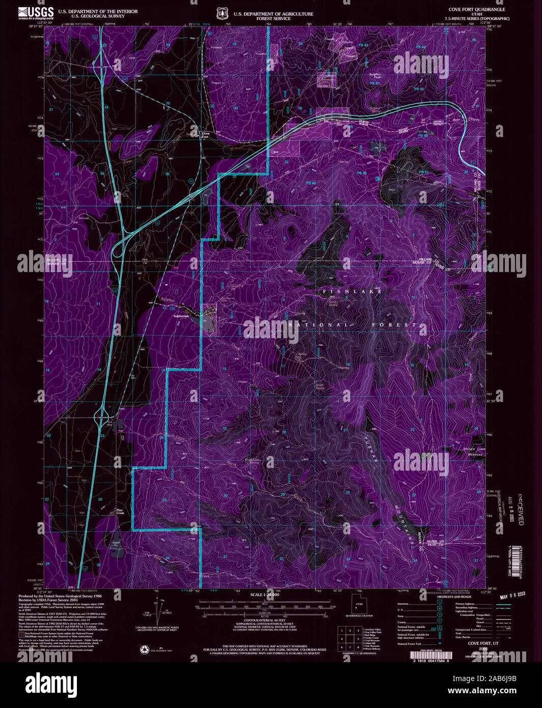 Cove fort map hi-res stock photography and images - Alamy