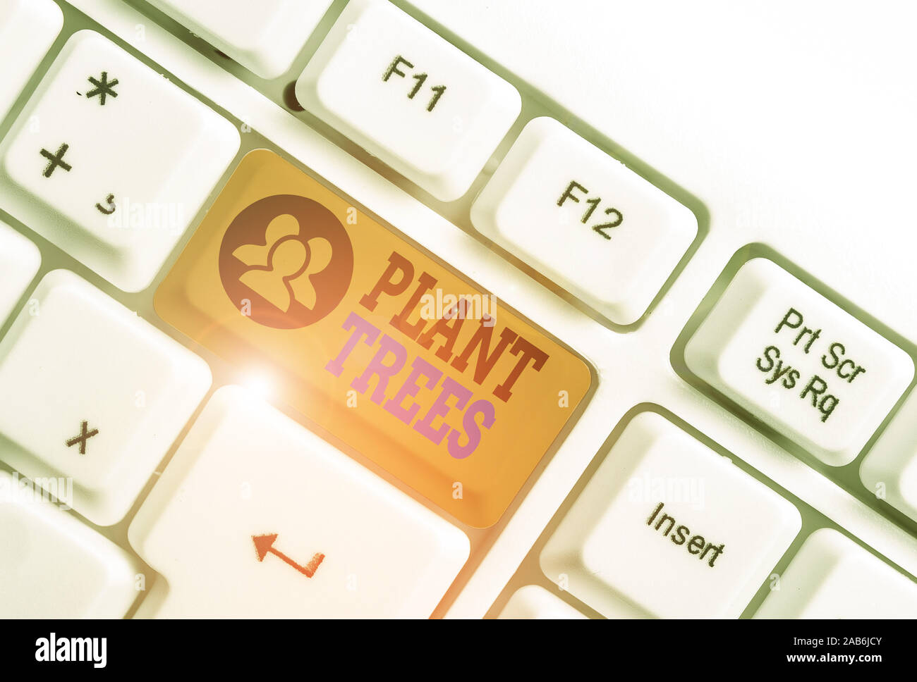 Writing note showing Plant Trees. Business concept for process of ...