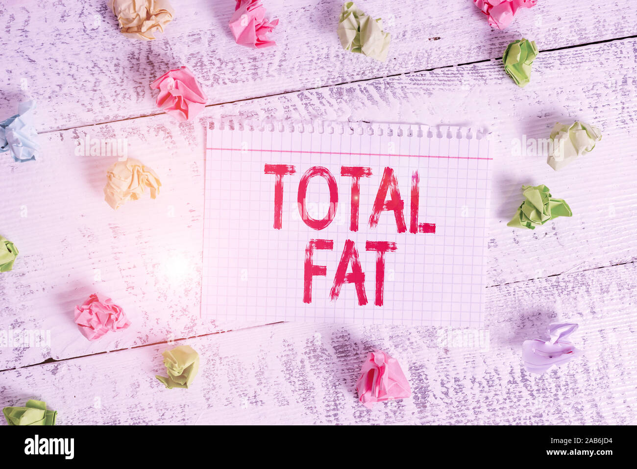 Handwriting text writing Total Fat. Conceptual photo combined value of ...