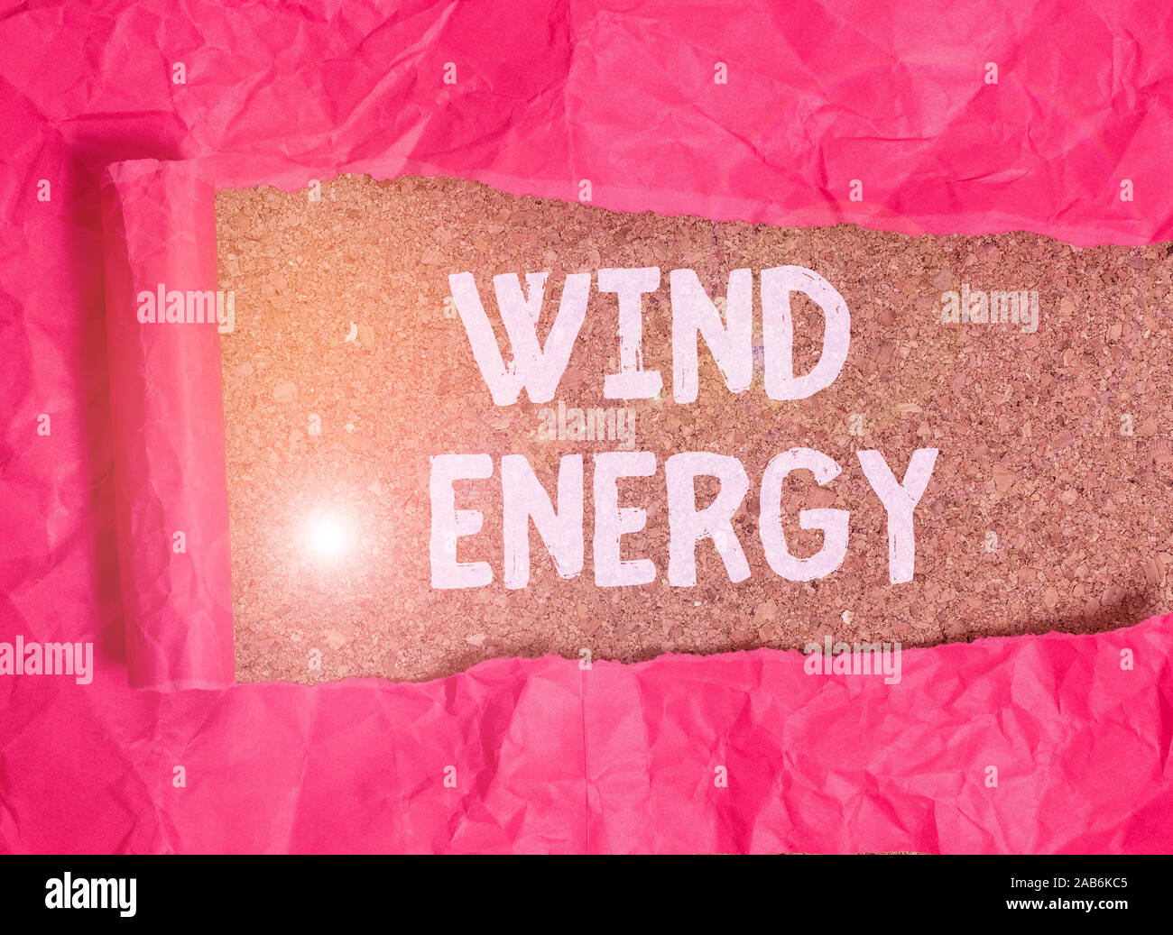 Handwriting text Wind Energy. Conceptual photo the process by which ...