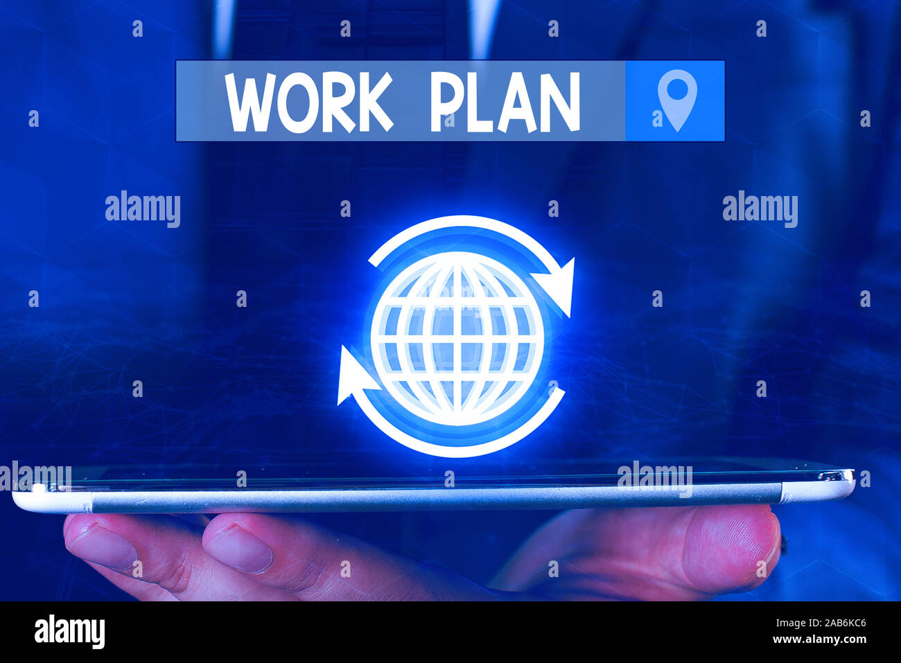 Text sign showing Work Plan. Business photo showcasing project to be ...