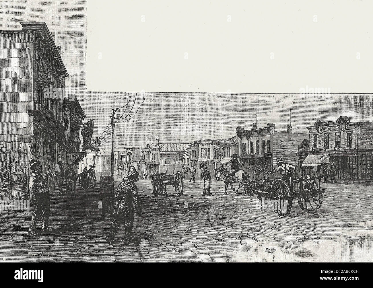 Street view in Winnipeg, Canada, circa 1880 Stock Photo - Alamy