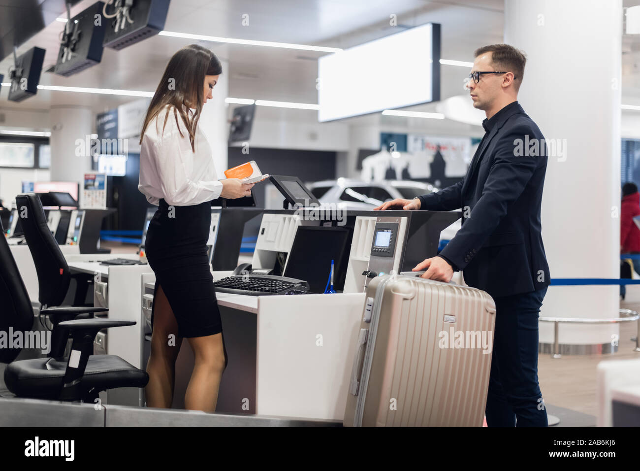 Airport security checking baggage hi-res stock photography and images ...