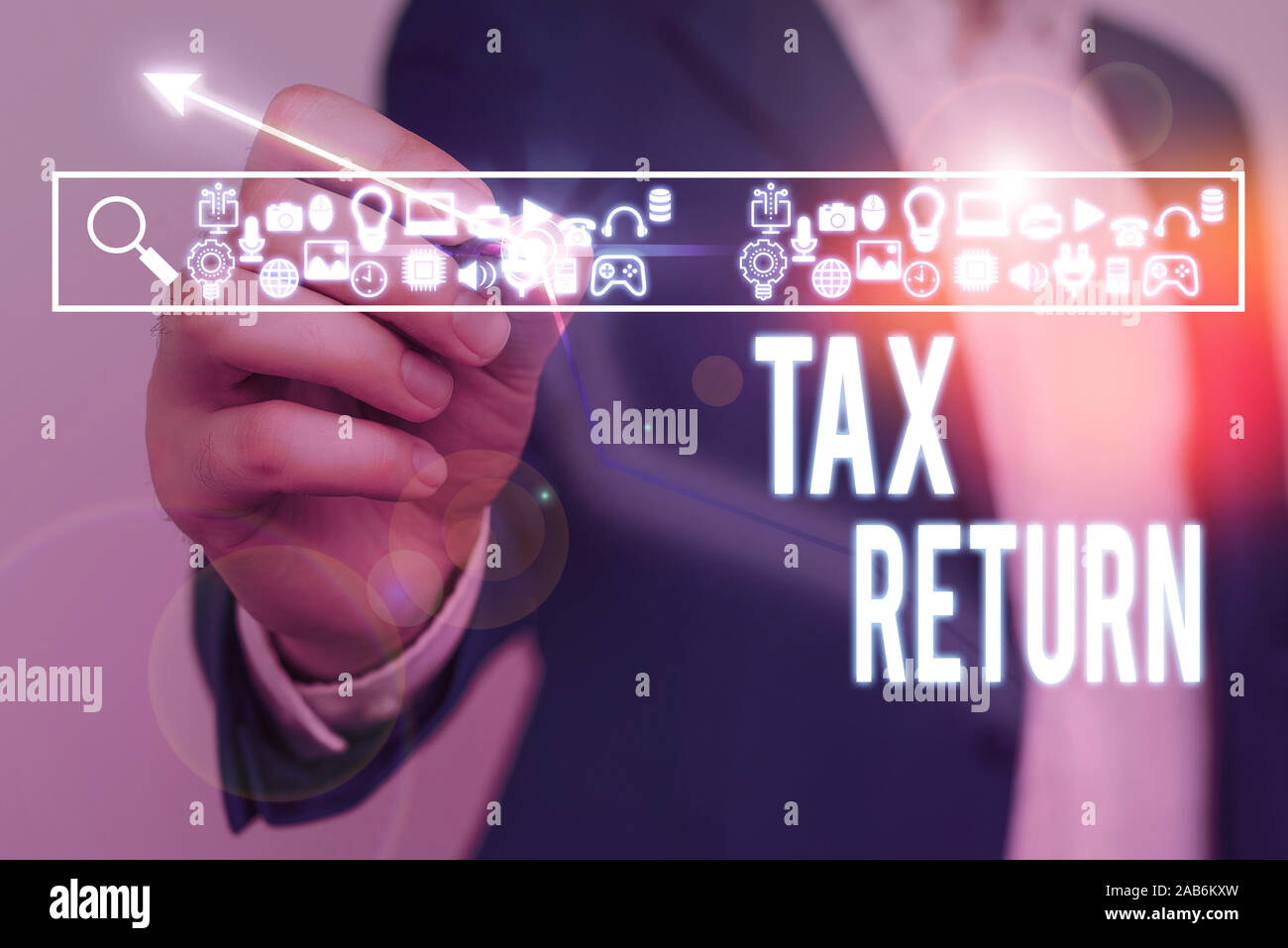Text sign showing Tax Return. Business photo showcasing Tax payer ...
