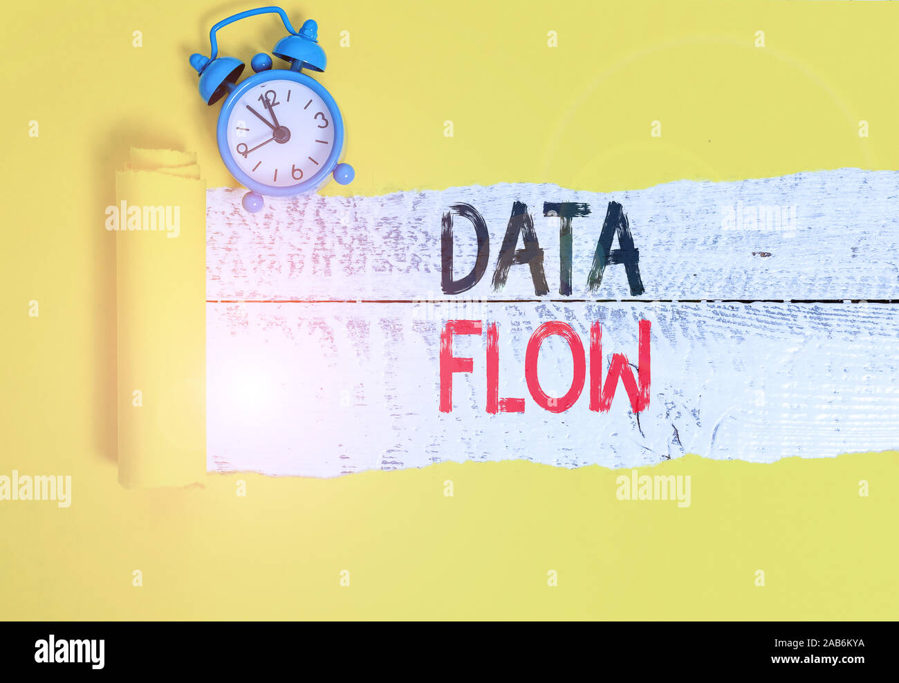 Conceptual hand writing showing Data Flow. Concept meaning the movement of data through a system ...