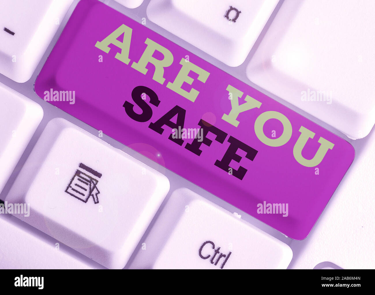 Handwriting text Are You Safe. Conceptual photo Free from danger Not ...