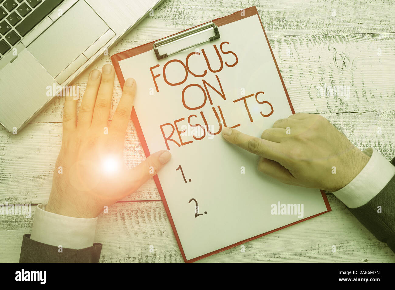 Text sign showing Focus On Results. Business photo text concentrating ...