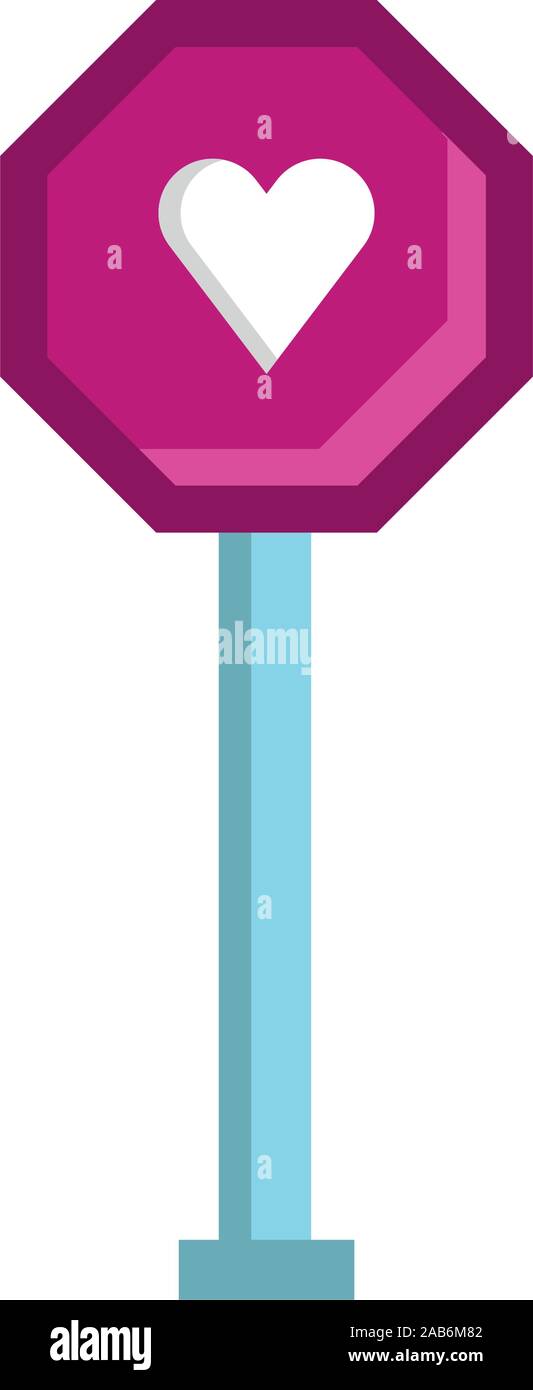 traffic signal with valentines day heart Stock Vector Image & Art - Alamy