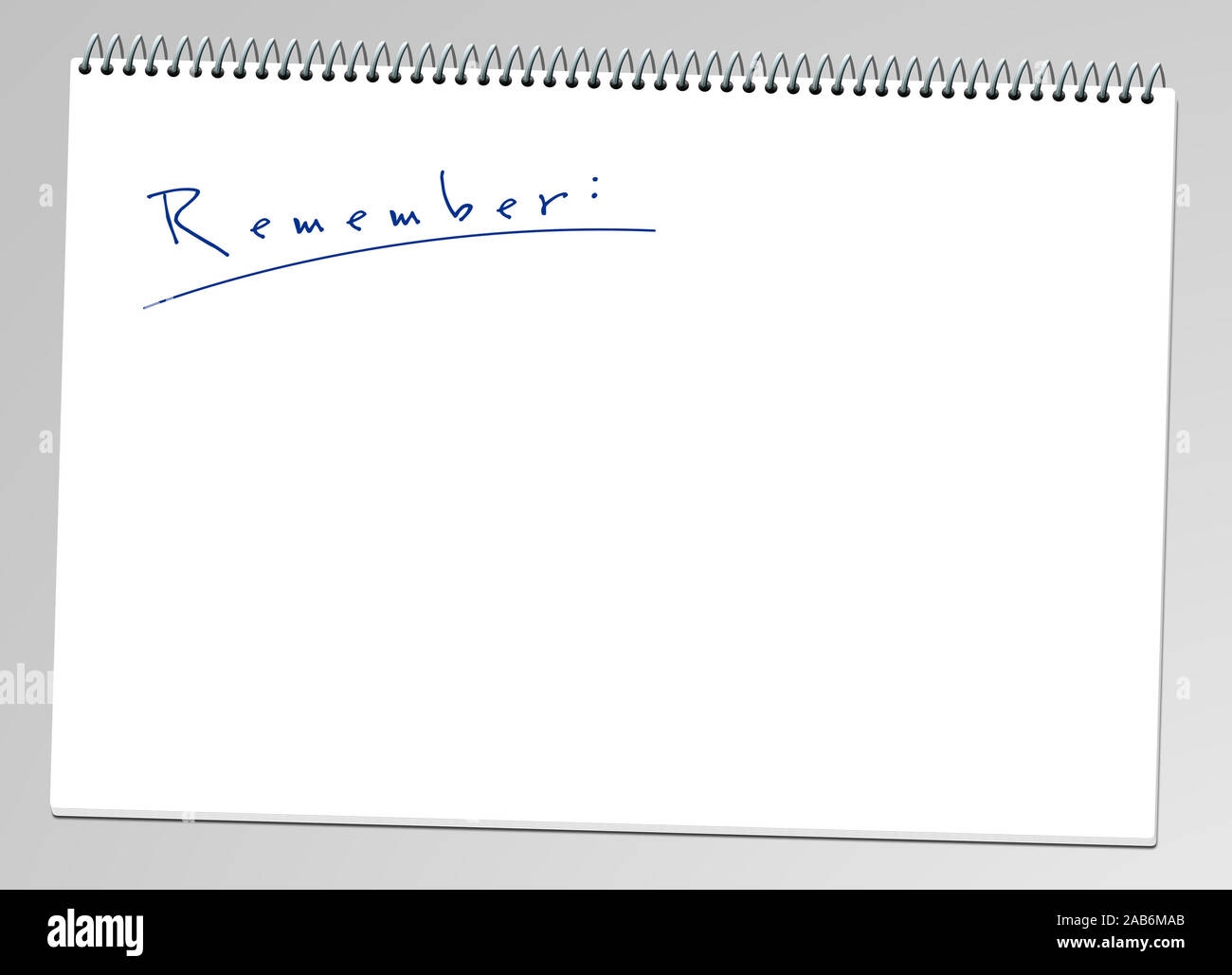 A illustration of a remember note pad Stock Photo - Alamy