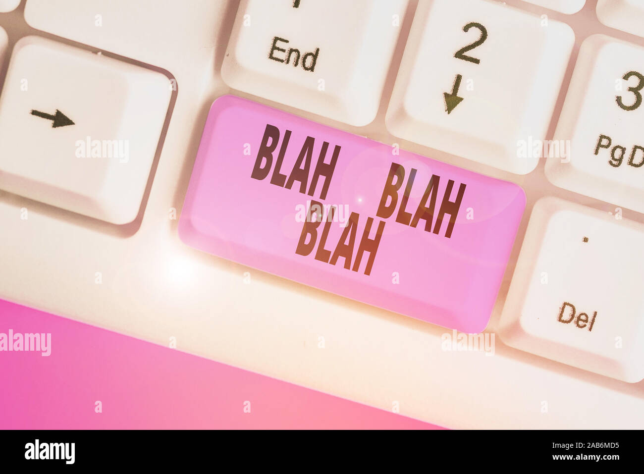 Writing note showing Blah Blah Blah. Business concept for Talking too ...