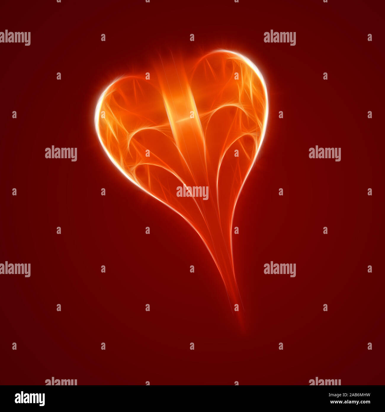 An illustration of an abstract red heart Stock Photo - Alamy