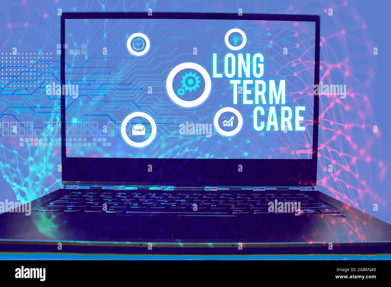 Conceptual hand writing showing Long Term Care. Concept meaning Adult ...