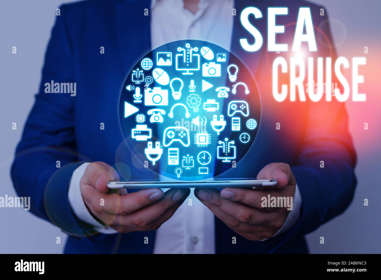 Writing note showing Sea Cruise. Business concept for a voyage on a ...
