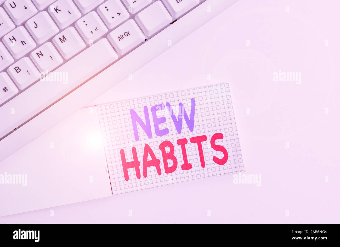 Handwriting text writing New Habits. Conceptual photo change the ...