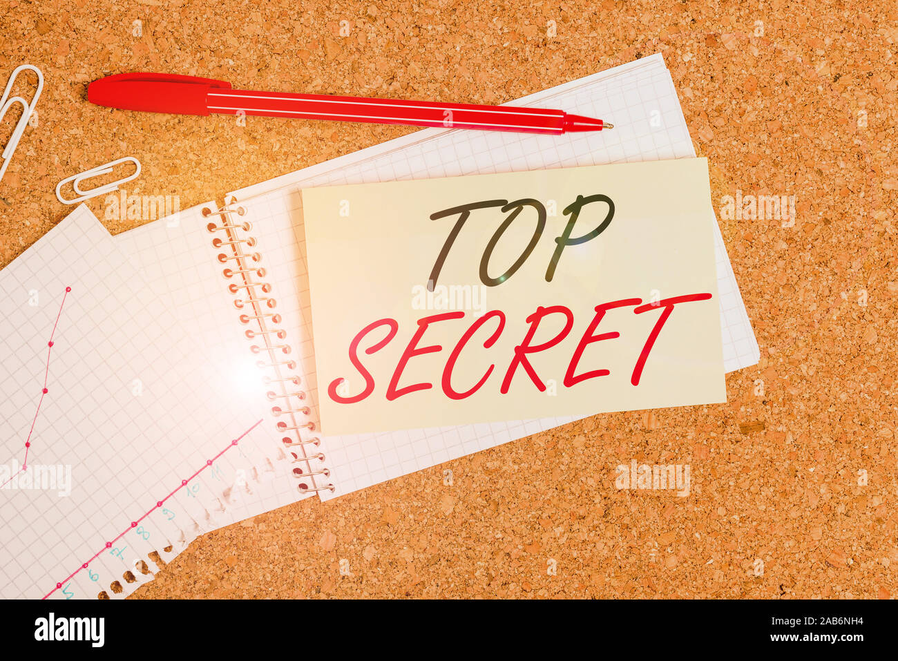 Handwriting text Top Secret. Conceptual photo protected by a high ...