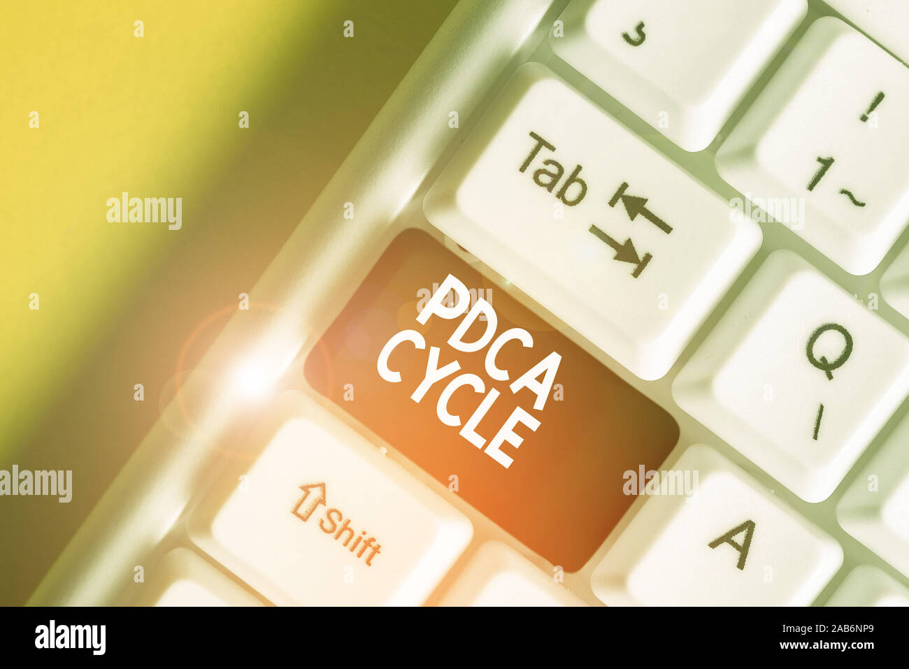 Text sign showing Pdca Cycle. Business photo text use to control and ...