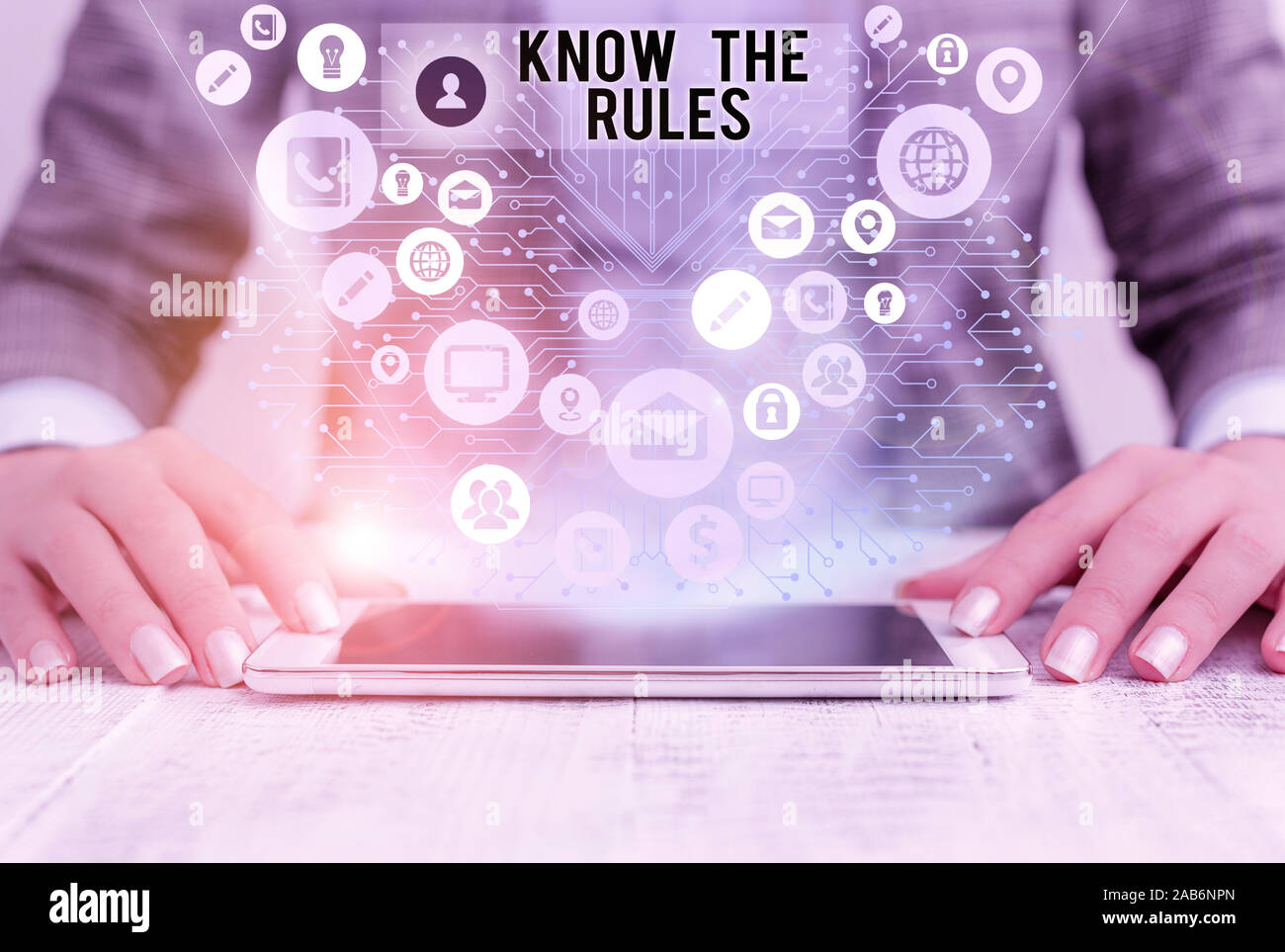 Word writing text Know The Rules. Business photo showcasing Learn the ...