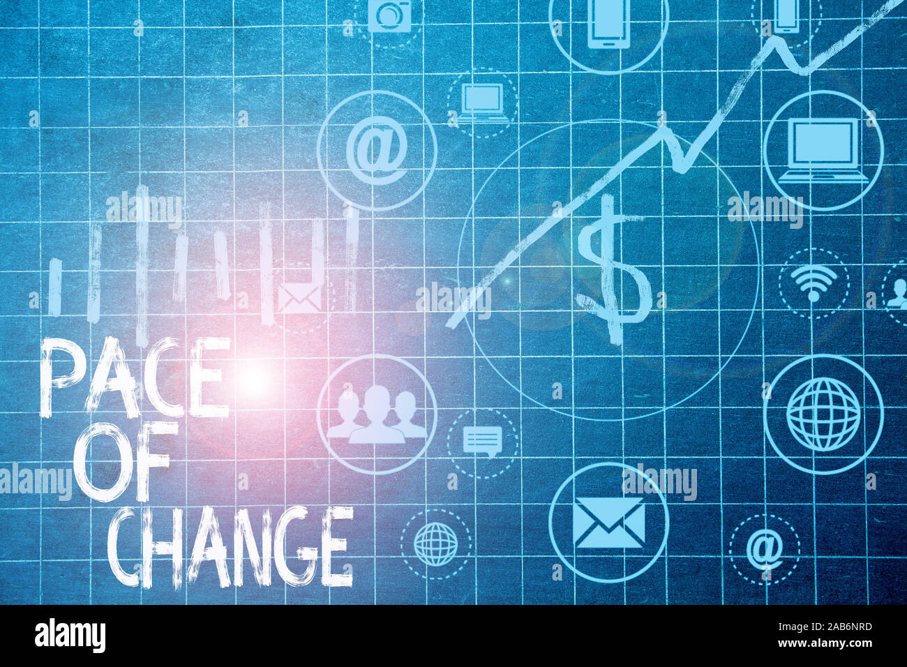 Text sign showing Pace Of Change. Business photo text Shift in normal ...