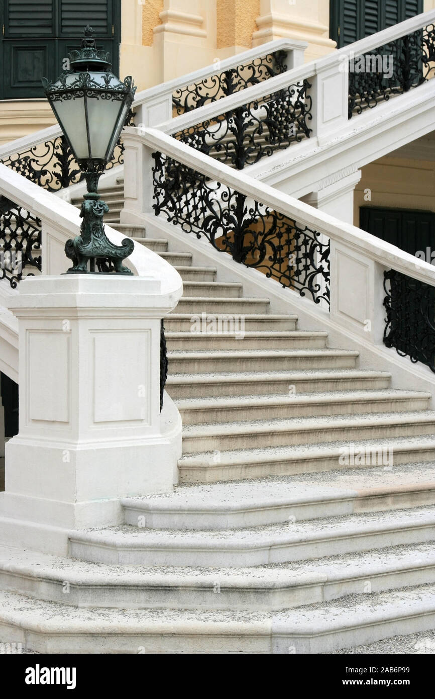 A photograph of a wide royal stairway Stock Photo - Alamy