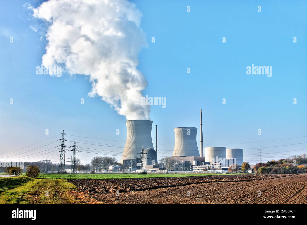 A photography of nuclear power in Germany Gundremmingen Stock Photo - Alamy