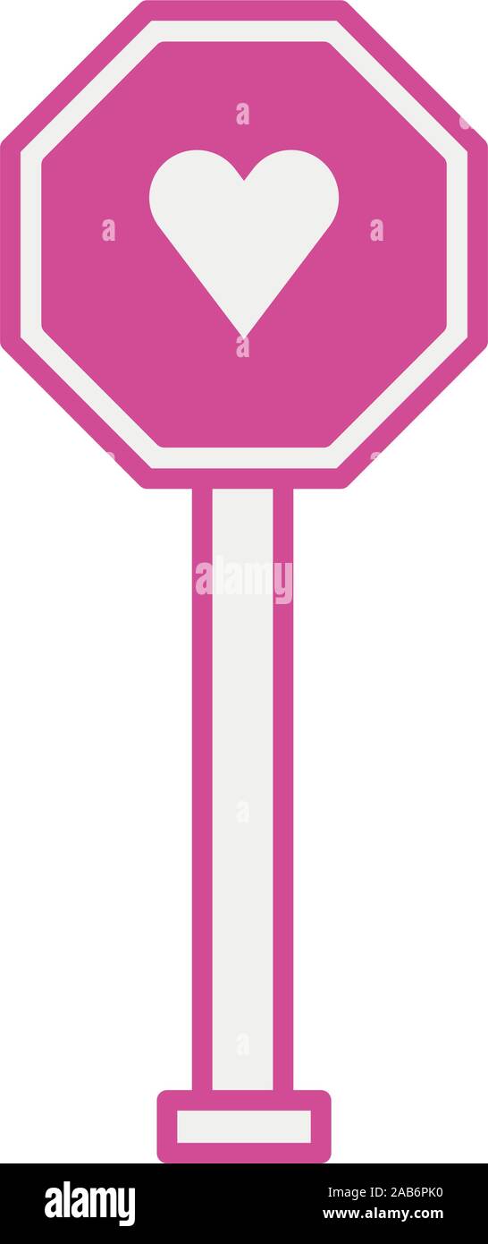traffic signal with valentines day heart Stock Vector Image & Art - Alamy