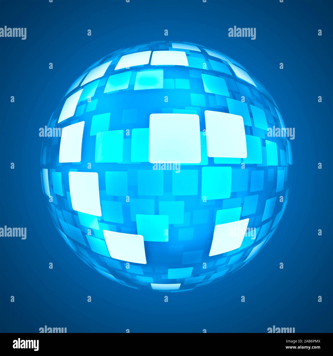An illustration of a stylish blue ball Stock Photo - Alamy