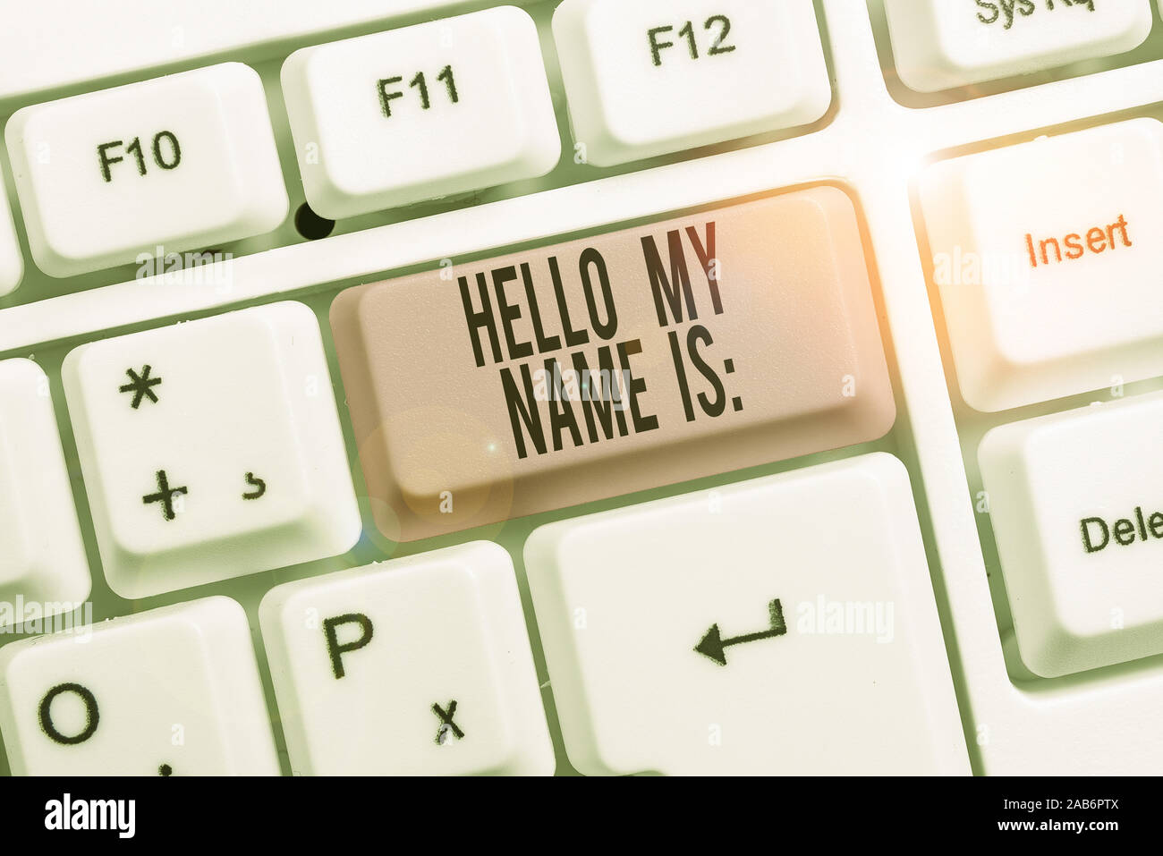 Writing note showing Hello My Name Is. Business concept for Introducing ...