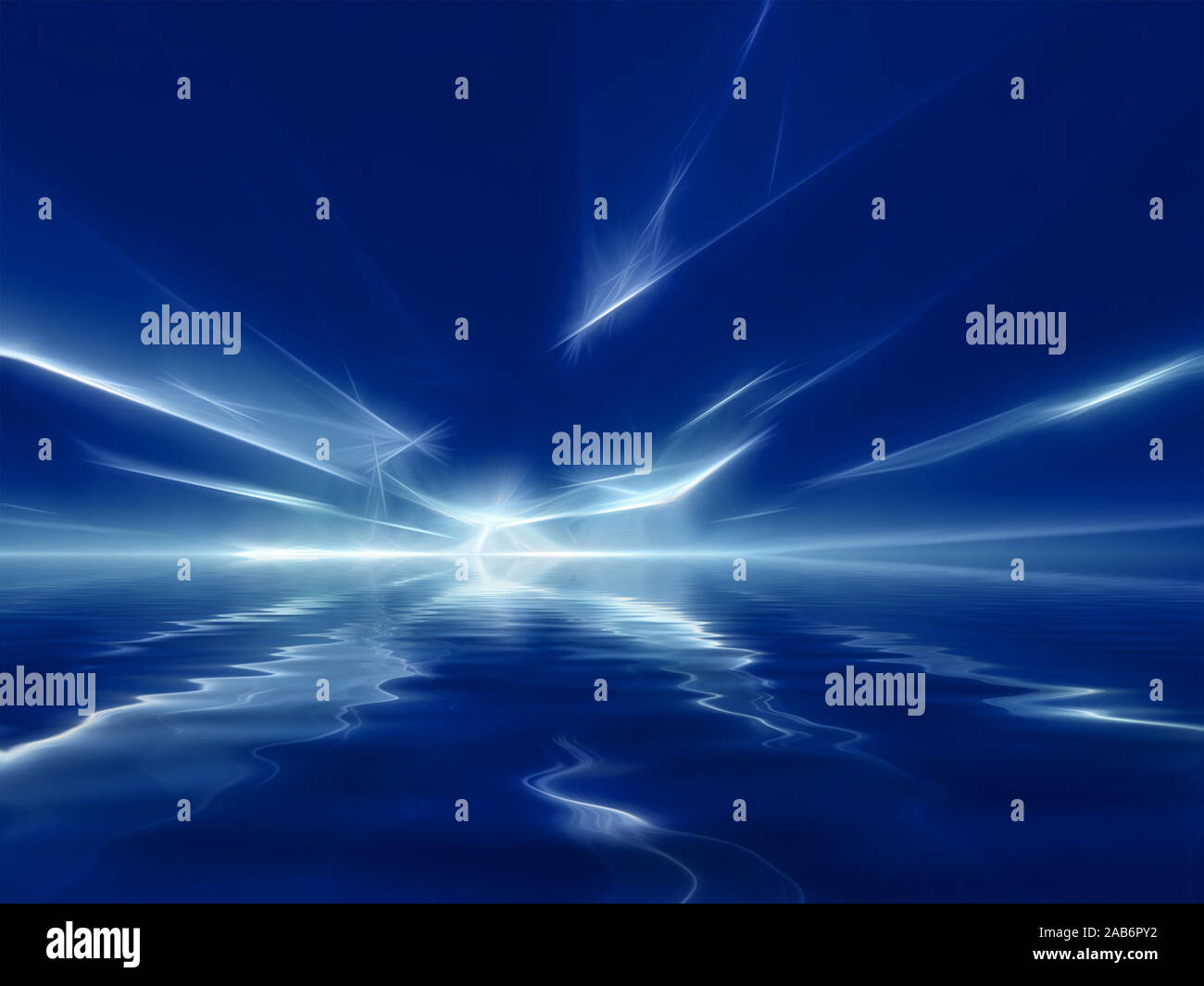 An illustration of an abstract blue water background Stock Photo - Alamy
