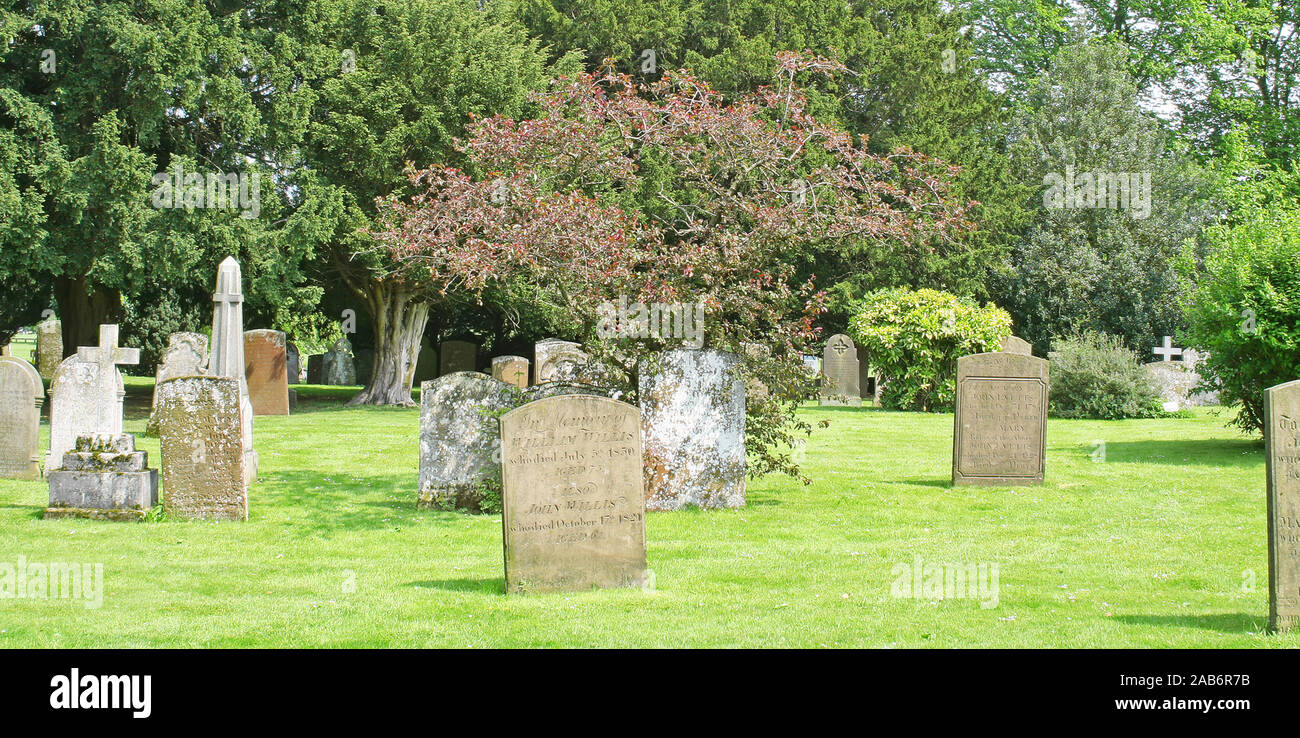 A photography of an old british cemetery Stock Photo - Alamy