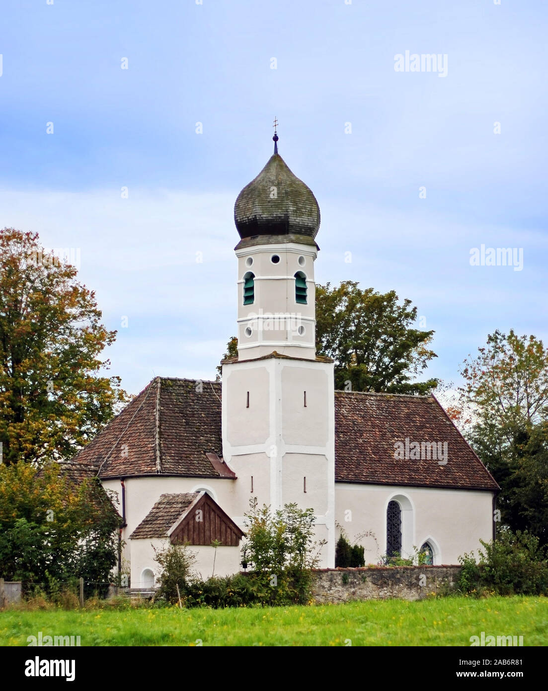 A photography of a small bavarian church Stock Photo - Alamy