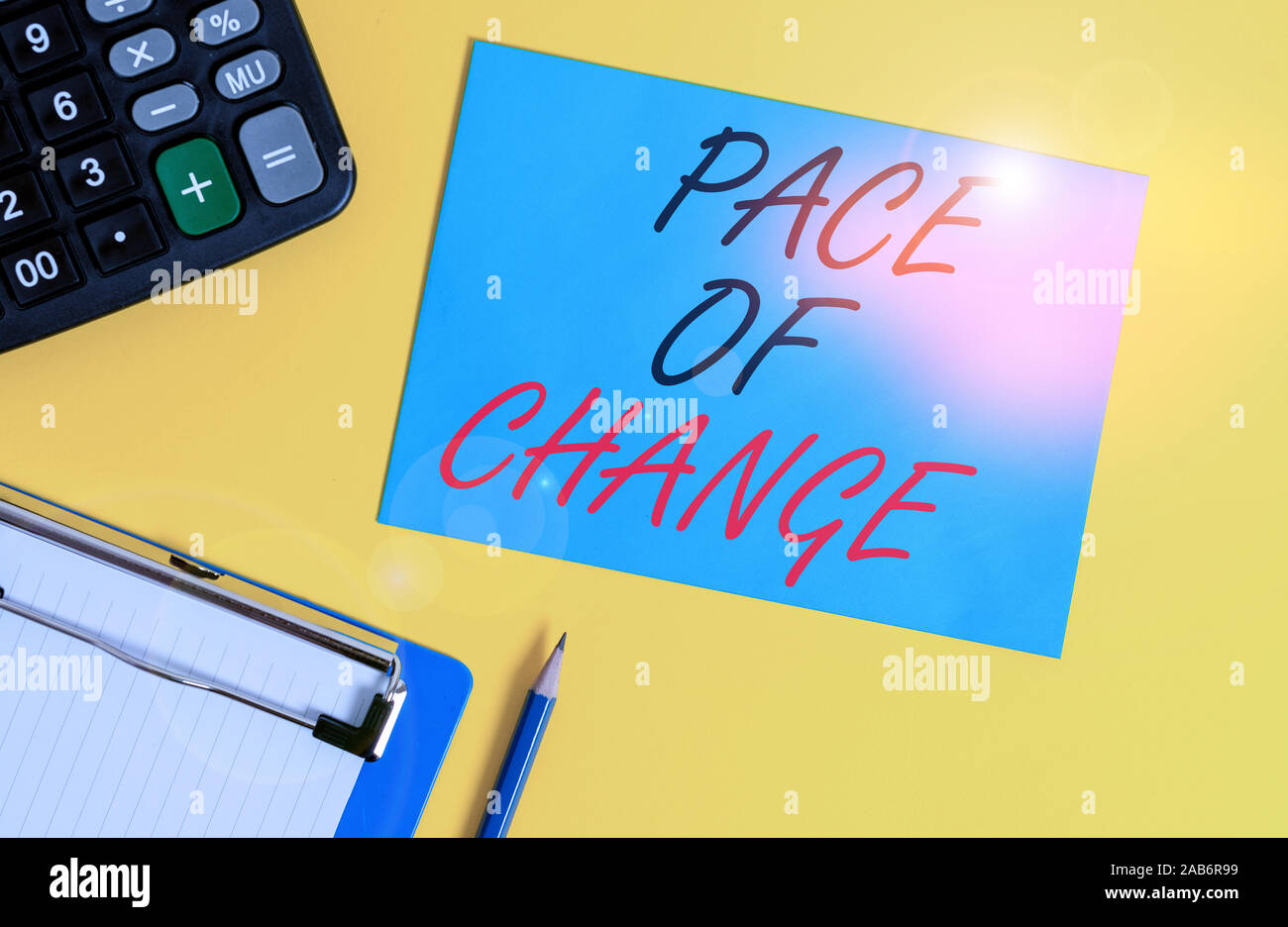 Writing note showing Pace Of Change. Business concept for Shift in ...