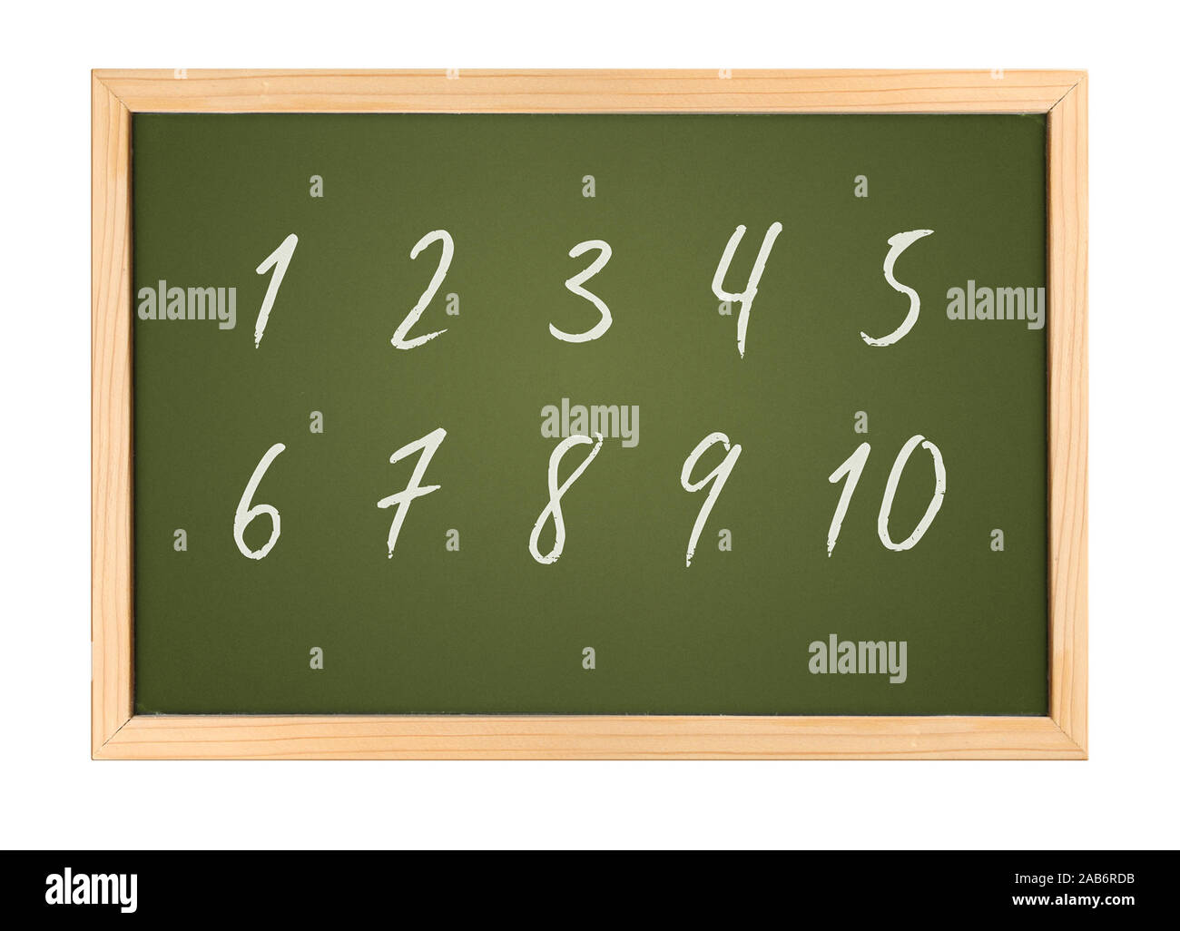 A photography of a small chalk board numbers Stock Photo - Alamy
