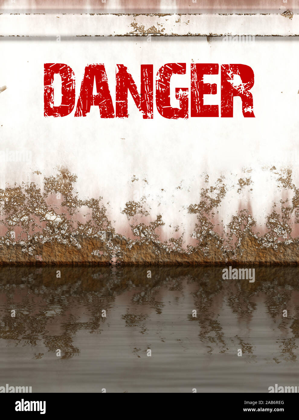 An illustration of a rusty metal plate texture danger Stock Photo - Alamy