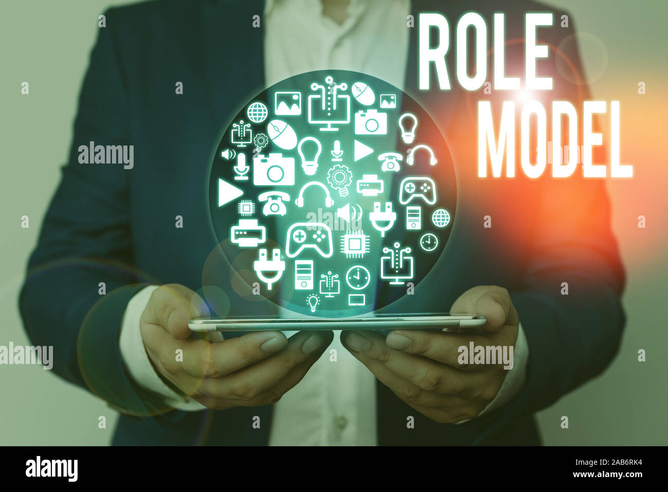 Writing note showing Role Model. Business concept for a demonstrating ...